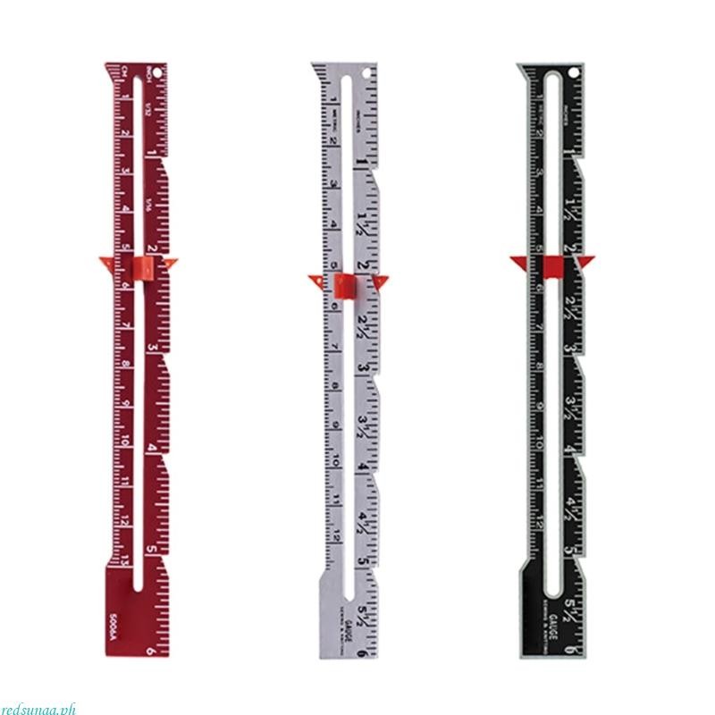redsunaa Sewing Gauge Sewing Measuring Tool Metal Sliding Gauge Fabric ...