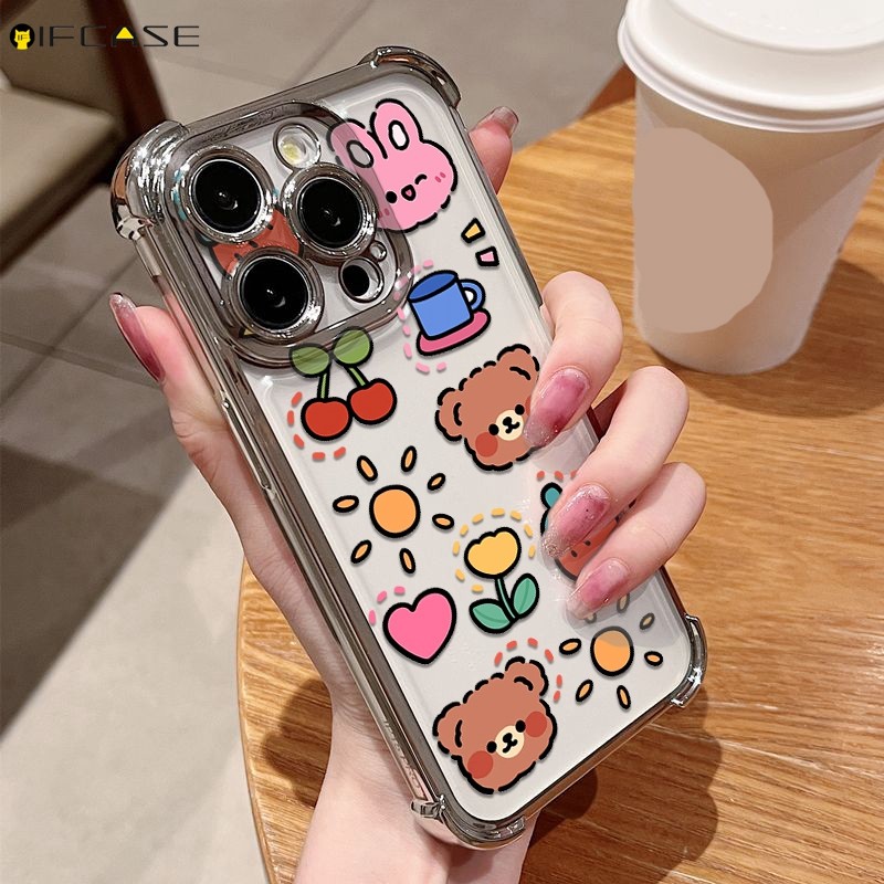 For Realme 14 13 9 Pro Plus Neo 7 7i V25 V23 V23i Q5 Q5i Phone Case Cute Bear Rabbit Bunny ...
