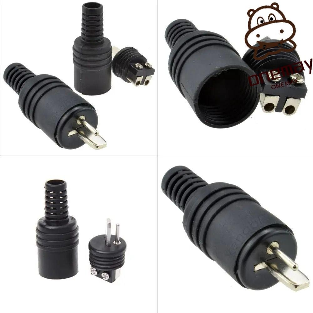 ONE-MAYSHOW 2 Pin Black DIN Plug, Audio Lighting Power Signal Jack ...