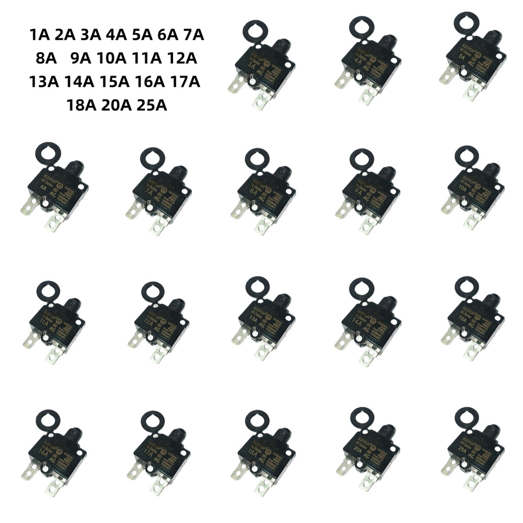 Kuoyuh Overload Protector 3A-25A Thermal Overload Overload Switch Reset ...