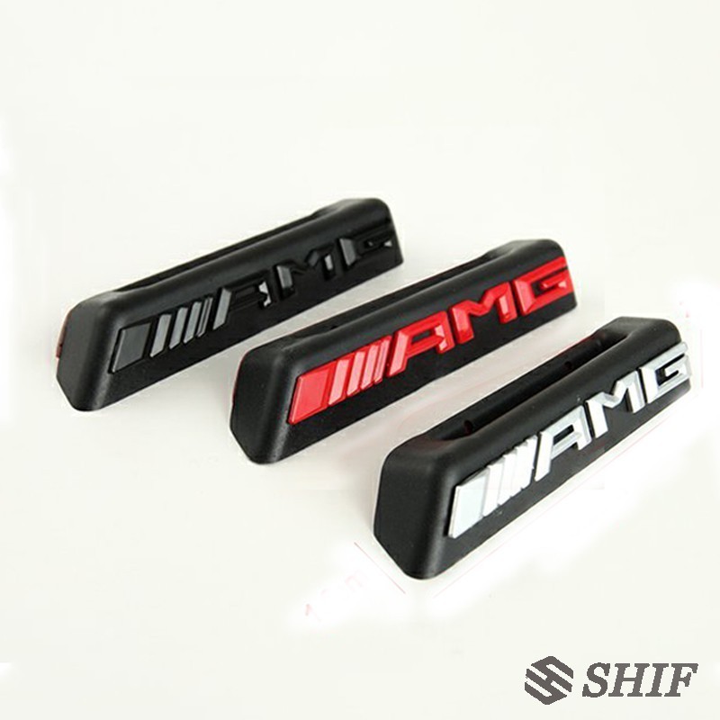 1 X AMG Logo Emblem Badge Front Grille For Mercedes Benz GLA CLA GLC ...