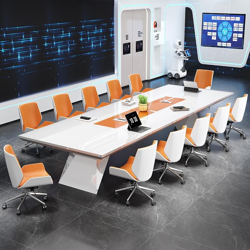 【FYS】Painted Conference Table Long Table Simple Modern Large ...