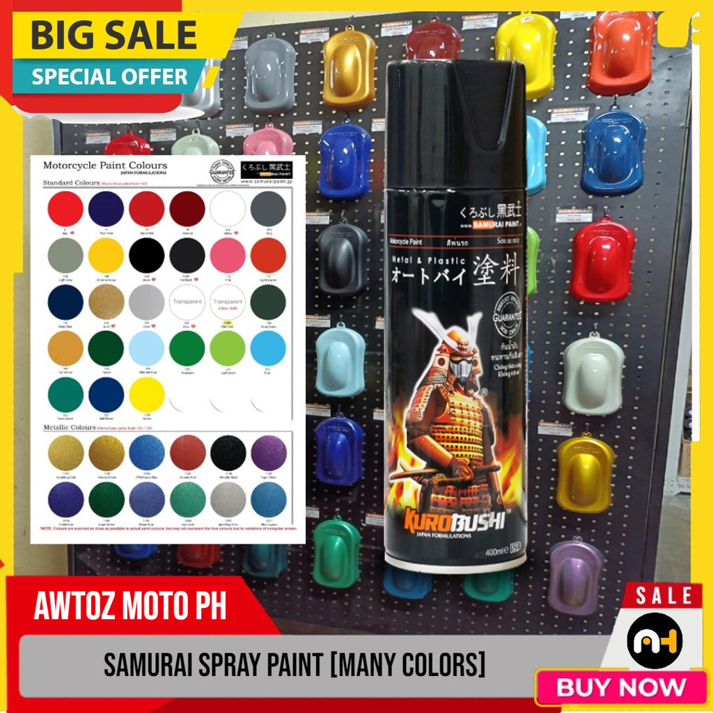 SAMURAI SPRAY PAINT Standard Colors | High Quality Performance ...