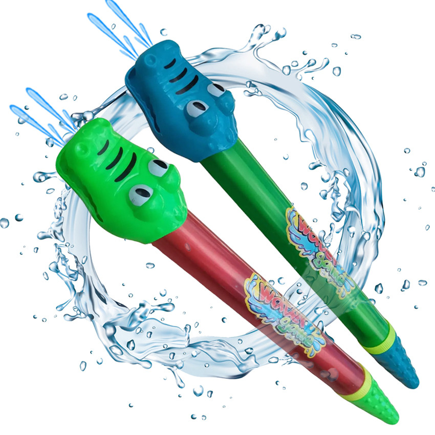 Tube Water Shooter Colorful Crocodile Style Hand Pump Water Gun Water ...