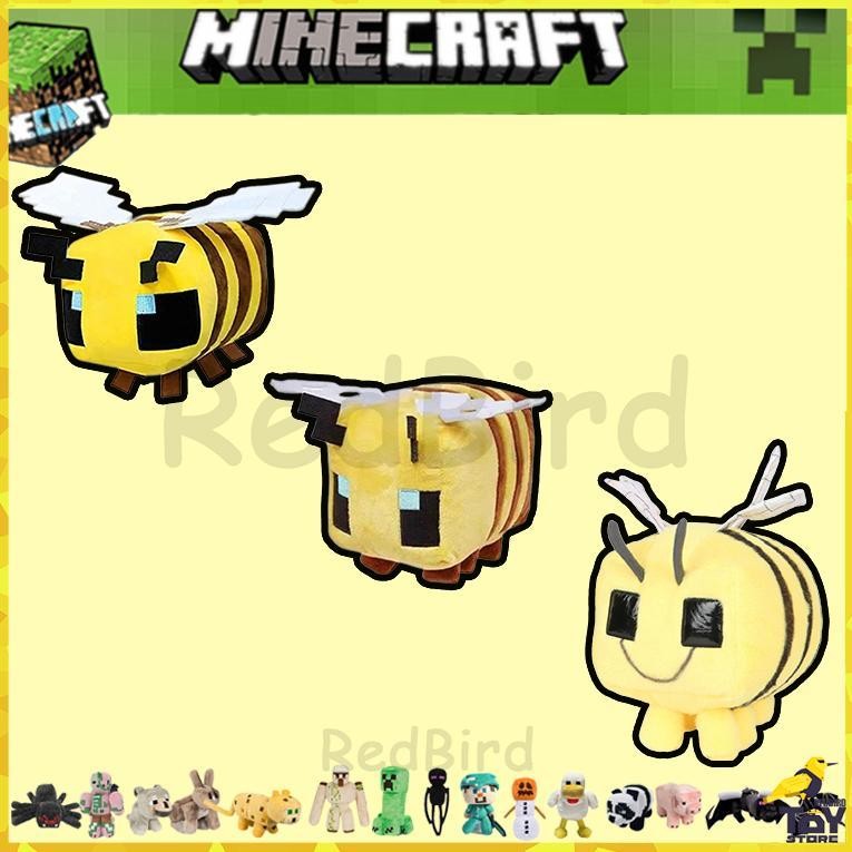 New Minecraft Bee Plush, Cartoon Minecraft Pixel Style Animals Stuffed ...