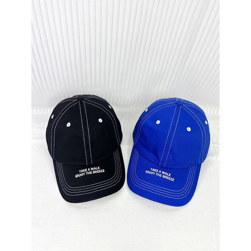 American simple embroidery letters big head circumference baseball cap ...
