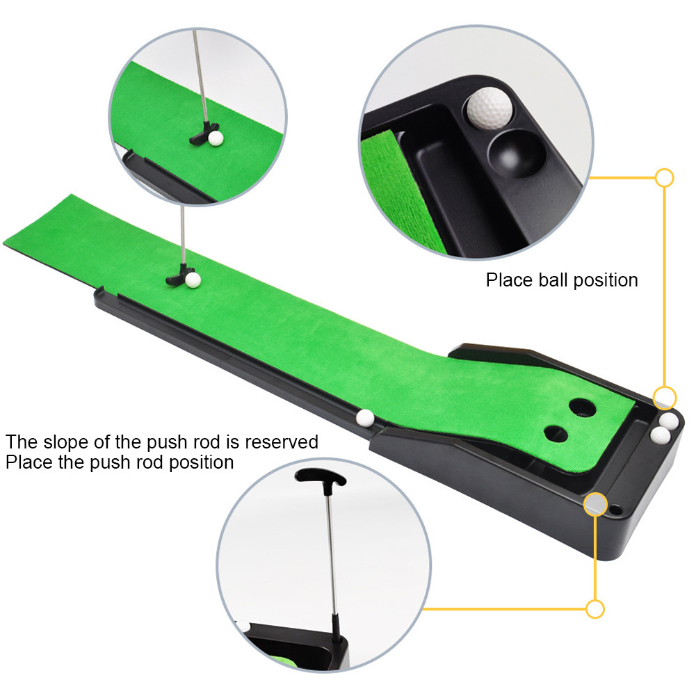 Putting Green Indoor Set Golf Putting Training Mat Improve Accuracy and ...