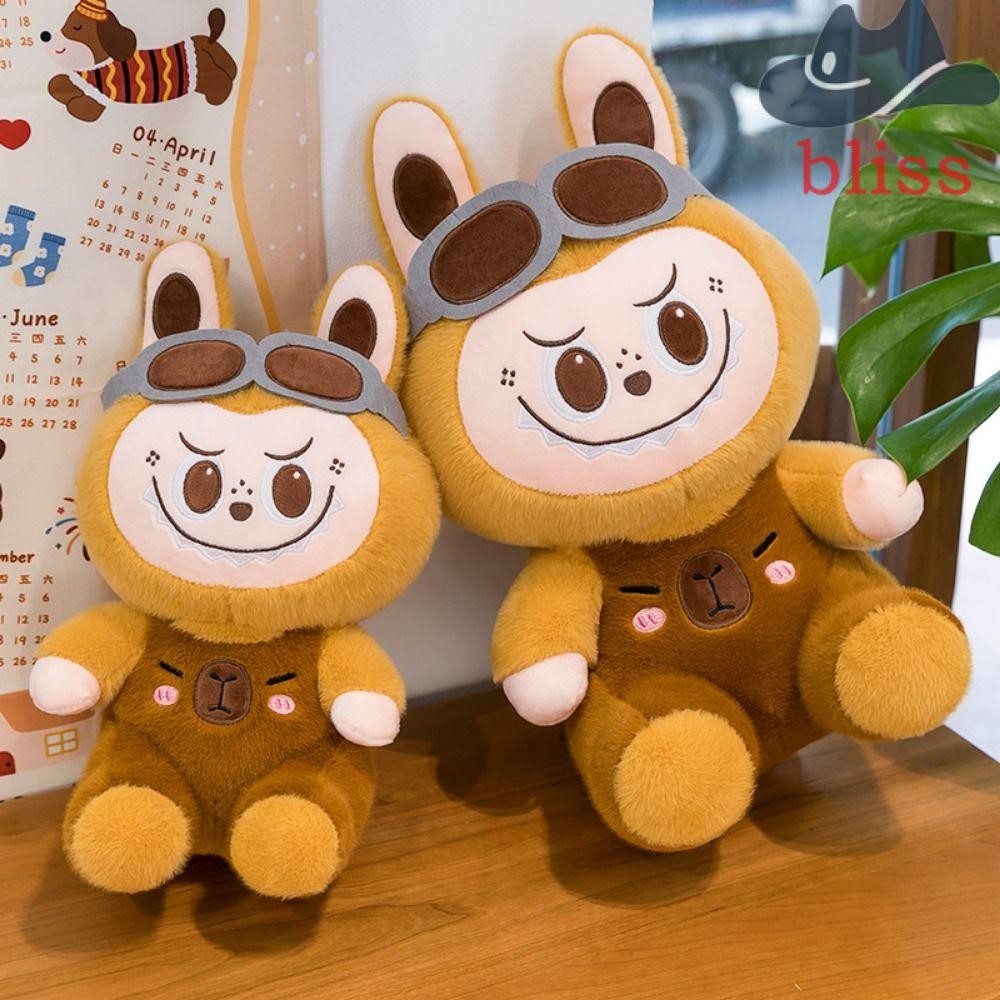 BLISS Labubu Plush Stuffed Doll, Big Eye Capybara Labubu Time Plush Toy ...
