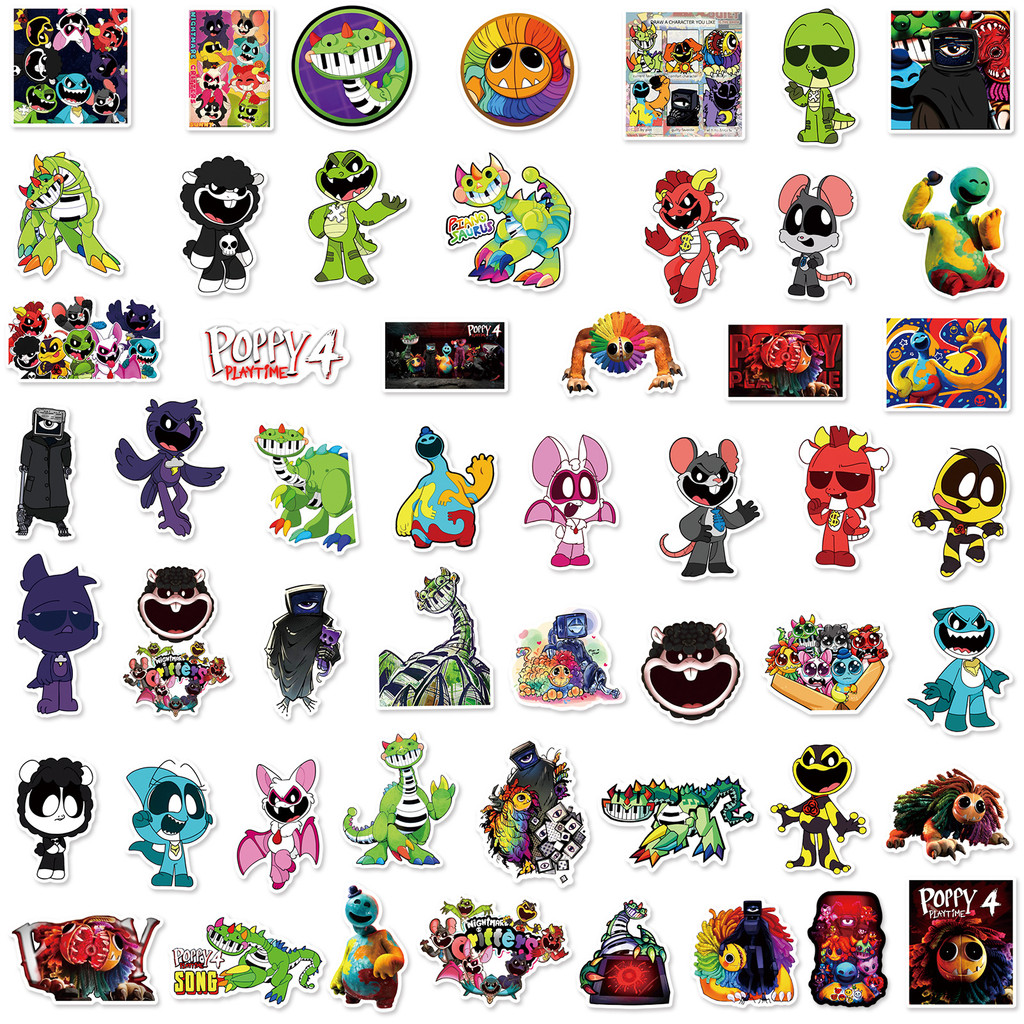 50pcs/set Nightmare Critters Poppy Playtime Chapter 4 Doey Pianosaurus ...