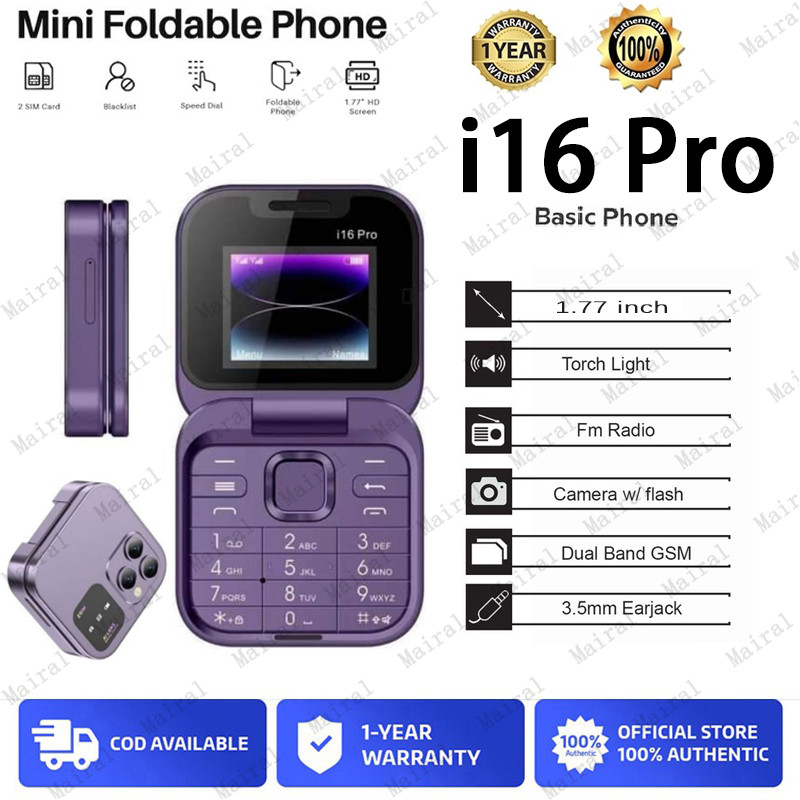 【Fast Deliver】I16 pro non-intelligent dual-card flip phone Buttons for ...