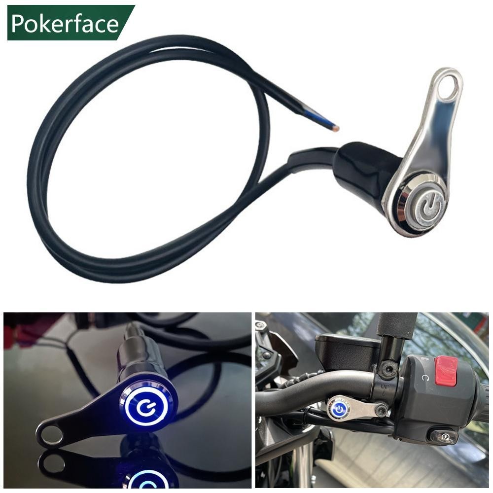 POKERFACE 12V LED Motorcycle Switch ON-OFF Handlebar Headlight ...
