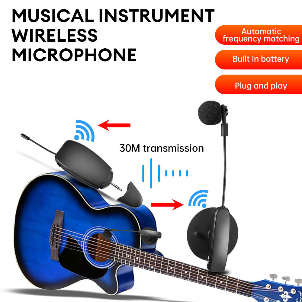 UHF Wireless Microphone Violin Wireless Microphone Musical Instrument ...