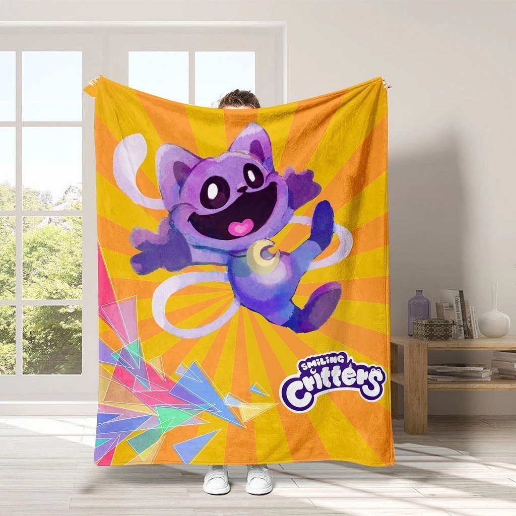 New Smiling Critters Plush Blanket Unique Soft Warm Winter Poppy ...