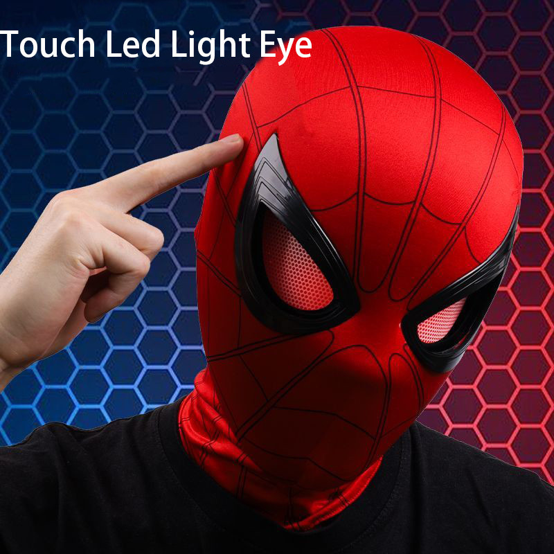 Cool Touch Led Light Spider Man Headpiece Mask Blinking Hero Expedition ...