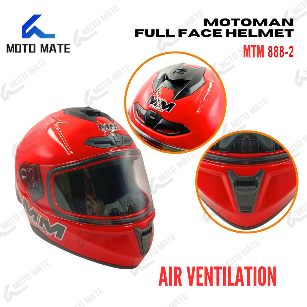 MOTORCYCLE ACCESSORIES MOTOMAN FULL HELMET MOTORCYCLE HELMET MTM 888-2 ...