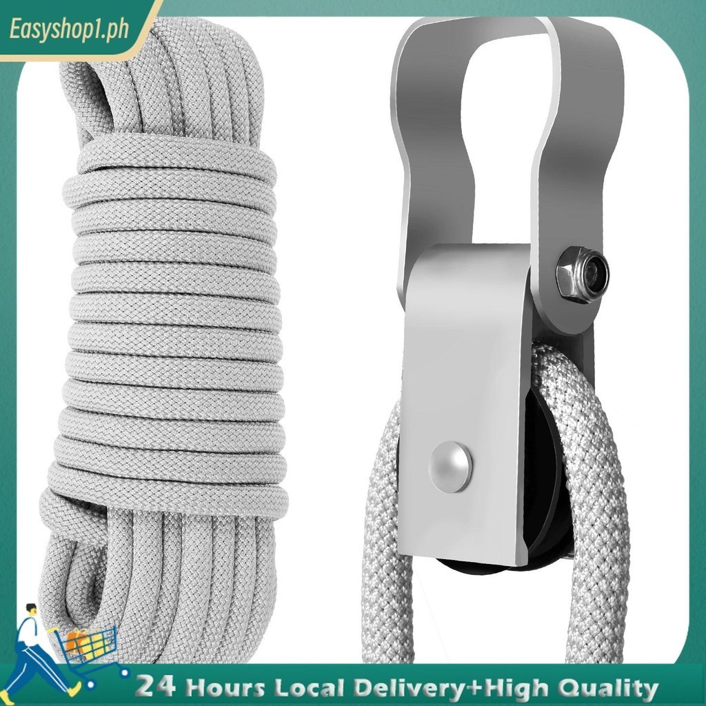 Extension Ladder Pulley Kit 40Ft Telescopic Ladder Rope and Pulley Kit ...