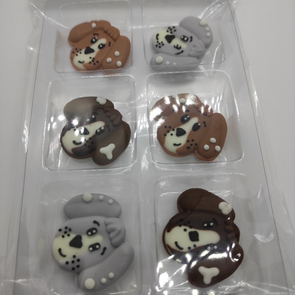 New Dog Set 020321 Royal Icing 2D cake cupcake Topper edible ...