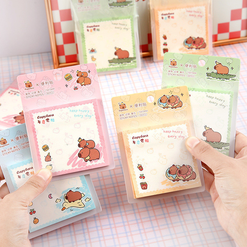 60pcs Capybara Sticky Notes Memo Paper Post-it Note | Shopee Philippines