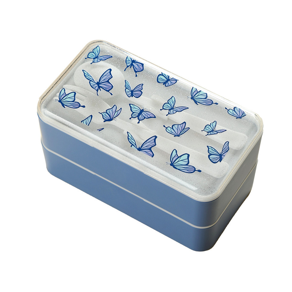 MINISO Live Vividly Collection Double Layered Bento Box (1000mL ...