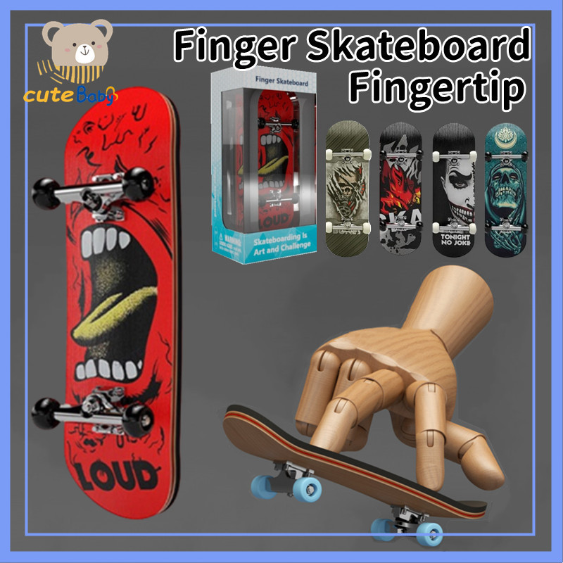Mini Fingerboards Adults/Kids Finger Scooter Toy Wood Deck Finger Skate ...
