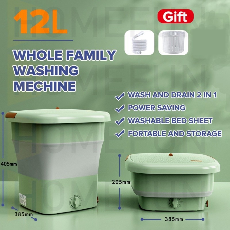 Mini folding Washing Machine with dryer household dormitory Semi-Auto ...