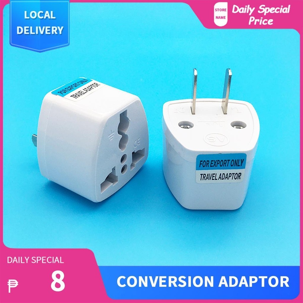 Original Universal Socket Adapter Travel Power Plug 2-pin To 3-hole ...