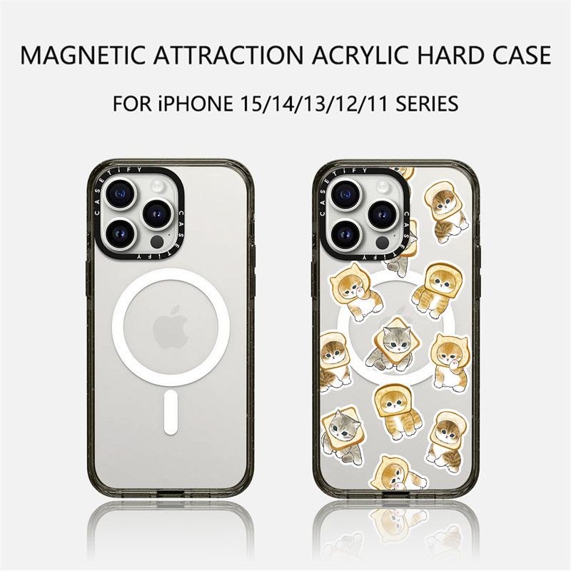 CASECASE X Mofusand Toast Color Clear Hard Acrylic Back TPU Edge Case ...
