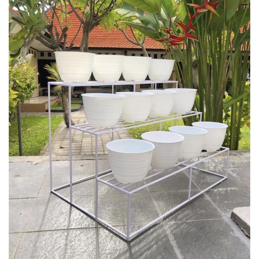 3rd Tier Iron Stacking Flower Rack/8Mm SNI Concrete Iron/Minimalist ...