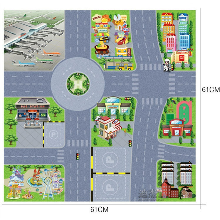 Map For Kindergarten Toy Trains Car Road Maps For Children's Car Road ...