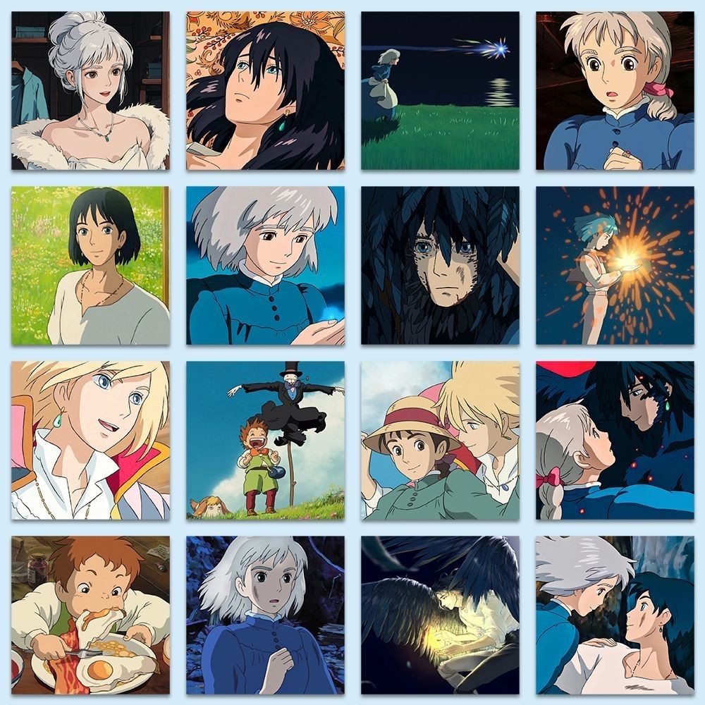 100 Sheets Hal's Moving Castle Hayao Miyazaki Healing Series Animation ...