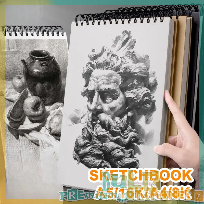 Sketch Book for Drawing Kraft Cover Double Coil Sketchbook Thickened ...