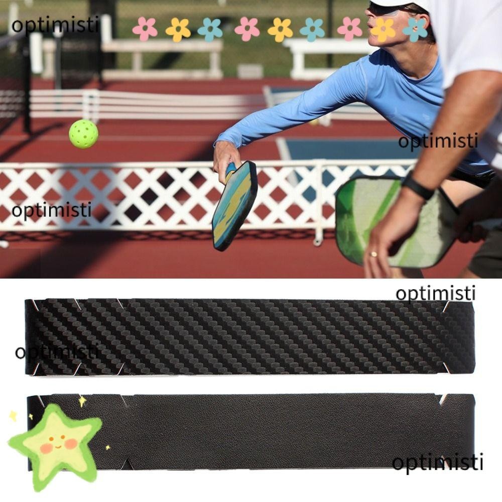 OPTIMISTI Pickleball Racket Edge Sticker, Black PU Frame Protective ...