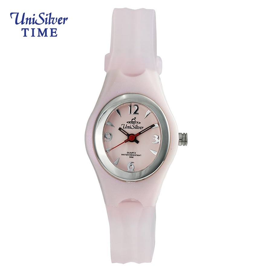 UniSilver TIME MOCHI-PONCHI Women's Analog White/Black Rubber KW117 ...
