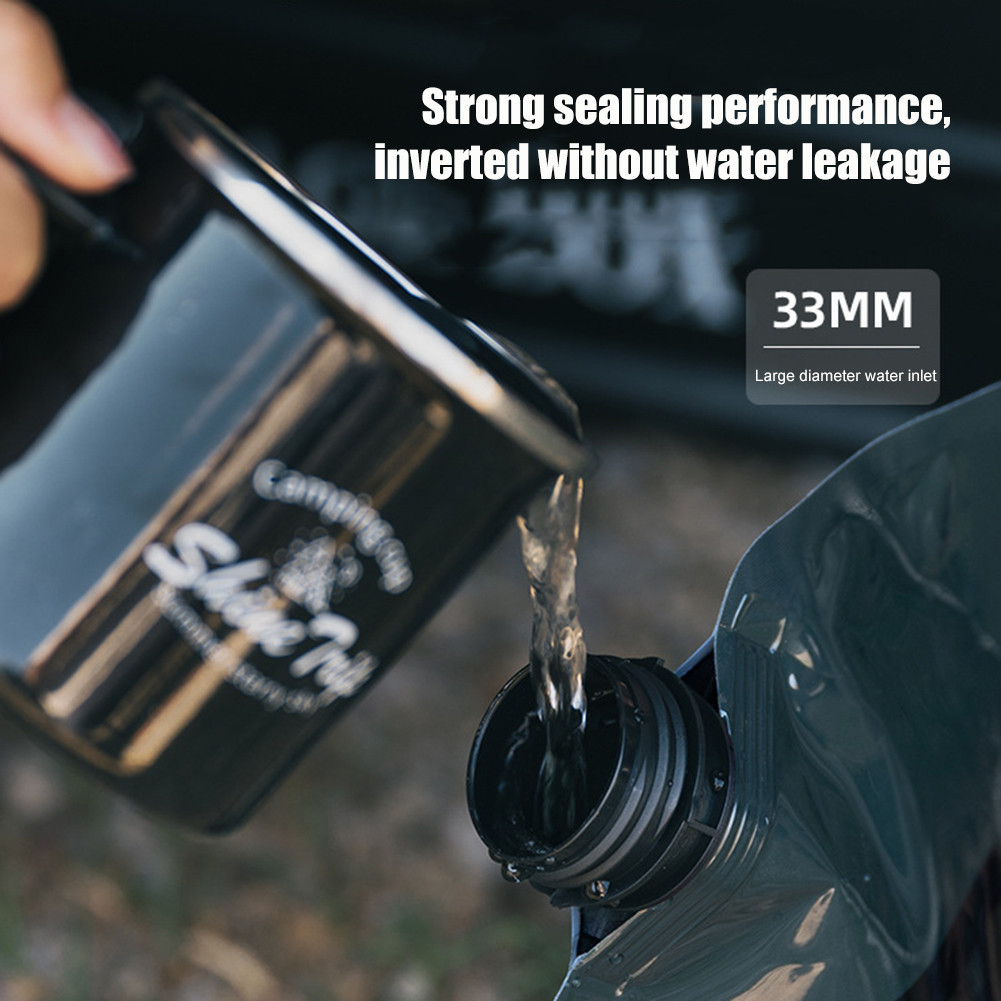 【EST】8L Collapsible Water Container Bag Storage Jug with Tap Foldable ...