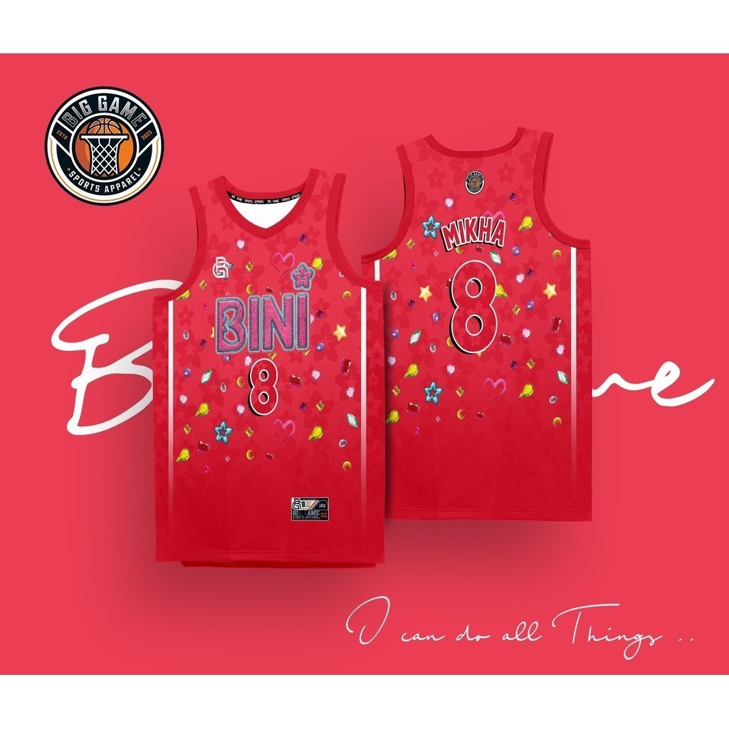 2024 NEW BINI Pink Breathable Quick-drying Jersey Full Sublimation ...