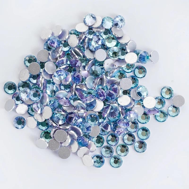 QIAO Teal volcano Rhinestones Non HotFix Crystals Glitter Rhinestone 3D ...