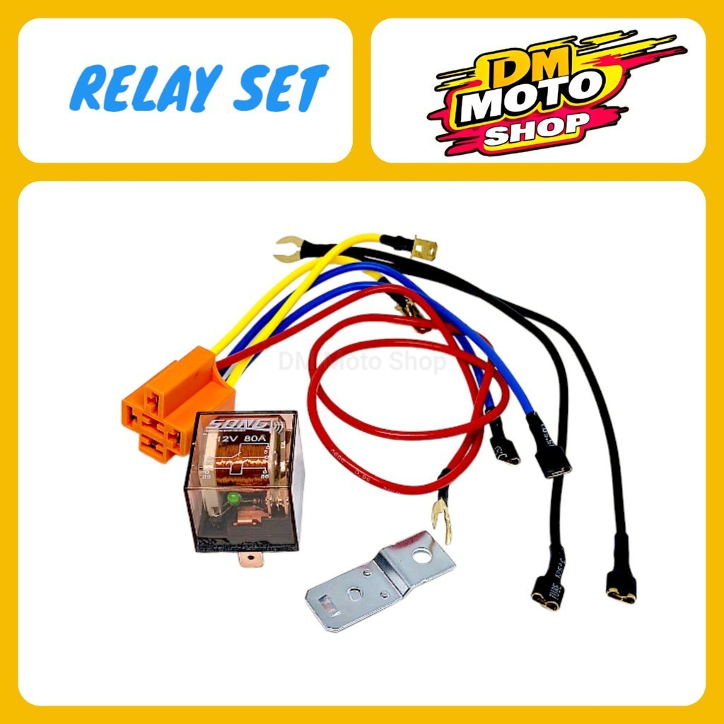 Heavy-Duty 12V 80A Relay Set for Motorcycle Horn and LED Light Upgrades ...