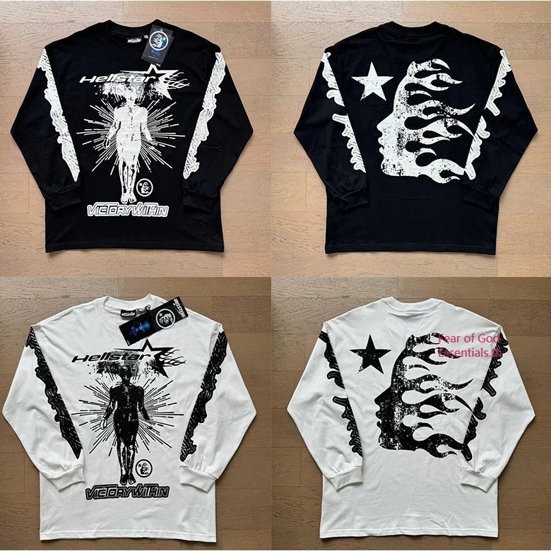 Hellstar Abstract Character Print High Street Men's and Women's Pure ...