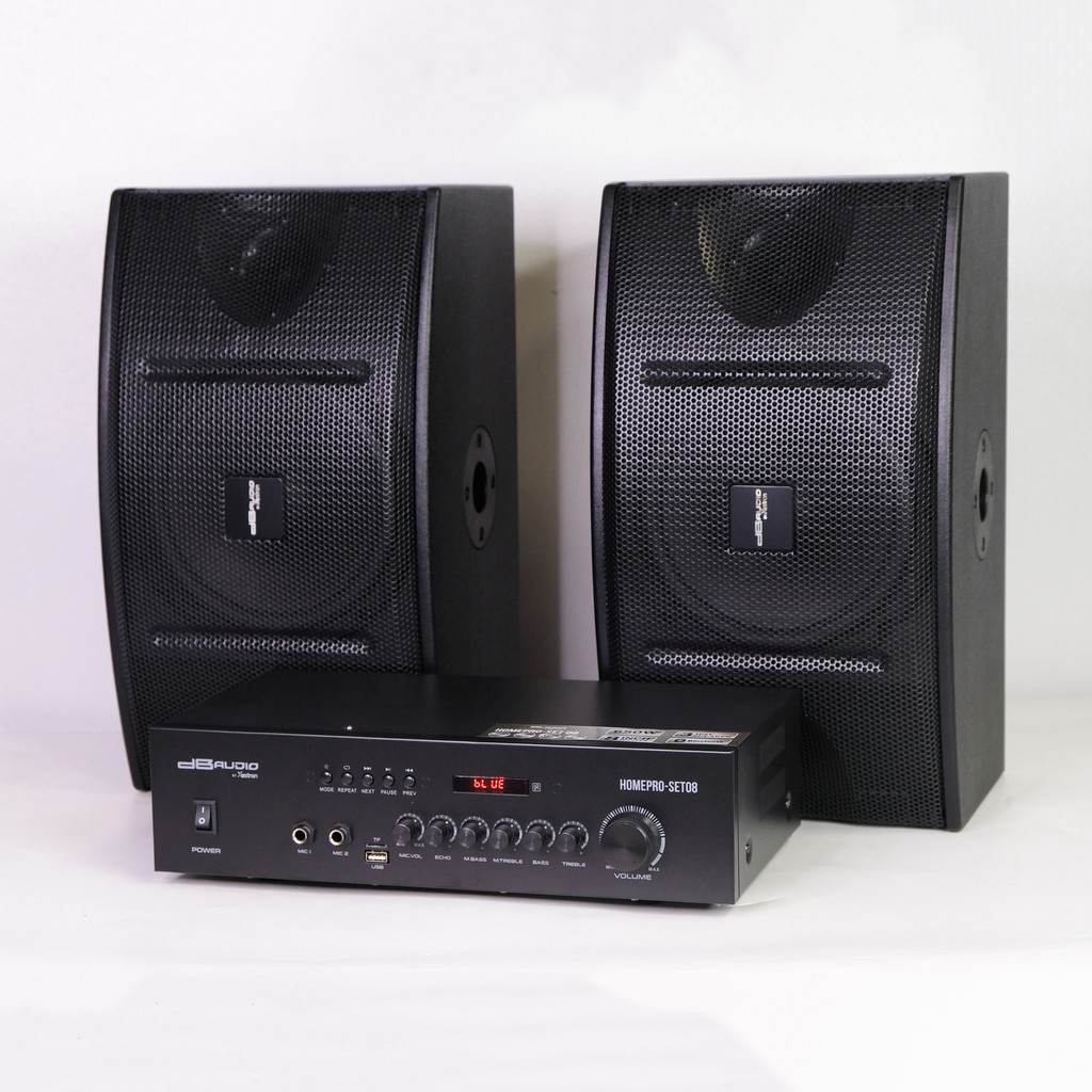 DB Audio by Astron HOMEPROSET08 3-Way Amplifier Speaker Set - Bluetooth ...