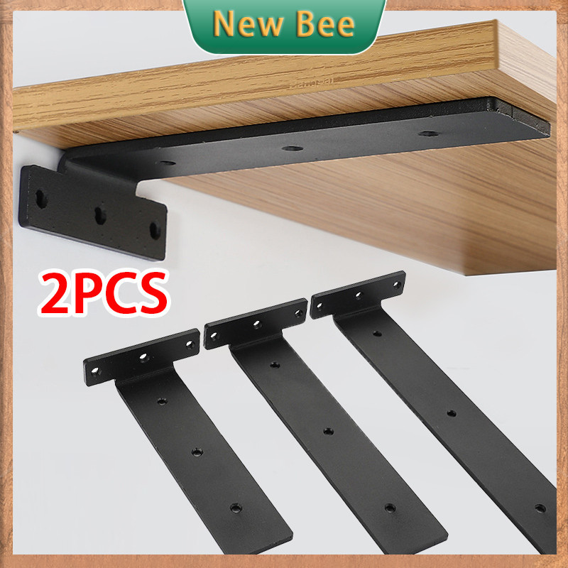 2Pcs Heavy Duty Concealed Floating Wall Bracket Steel Front and Back ...