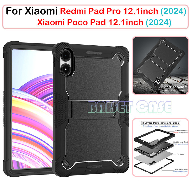 For Redmi Pad Pro 12.1 Xiaomi Poco Pad 12.1inch 2024 Slim Heavy Duty ...