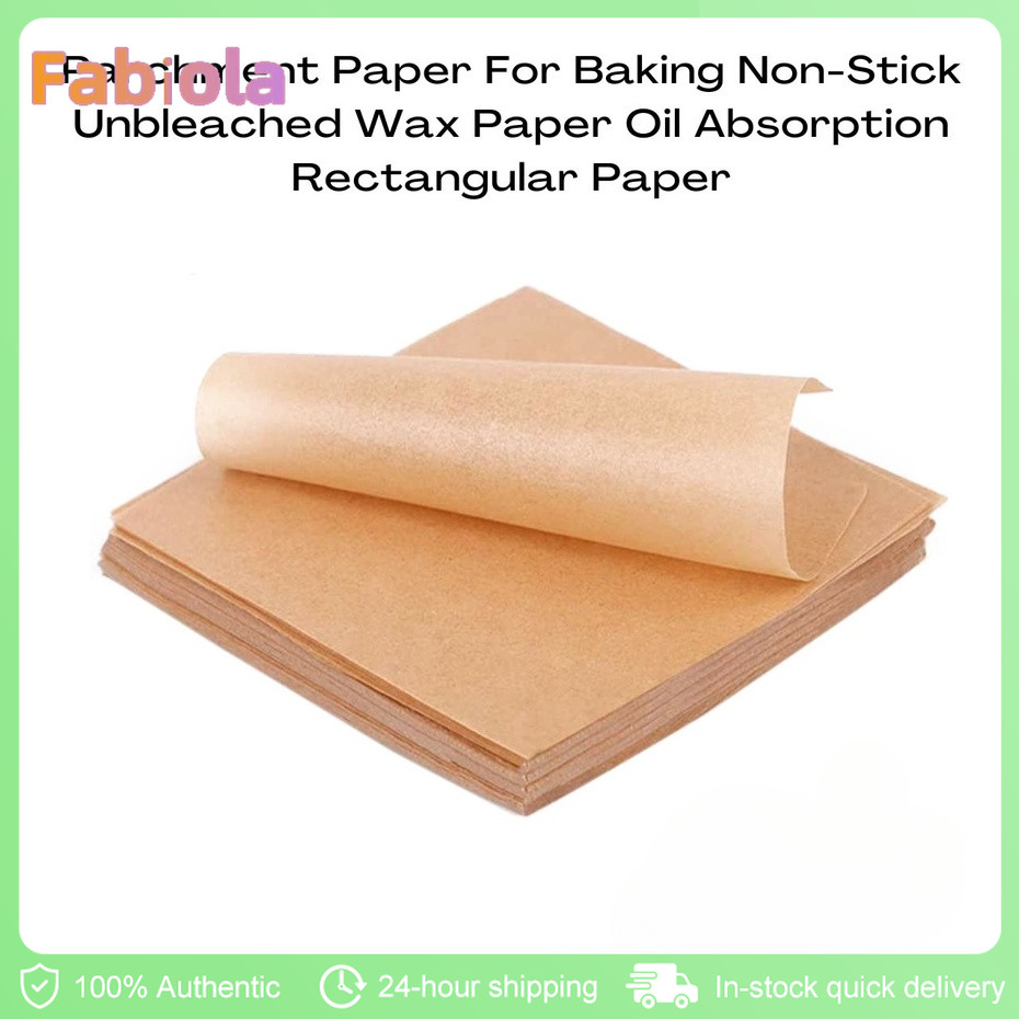 100pcs Kraft Parchment Paper For Baking Non-Stick Unbleached Wax Oil ...