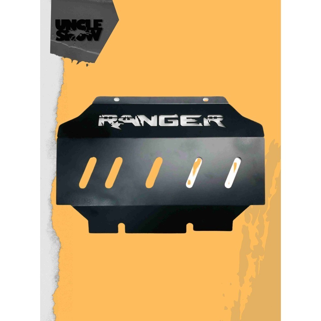 Black Skid Plate - Ford Ranger 2016 2017 2018 2019 2020 2021 2022 2023 ...
