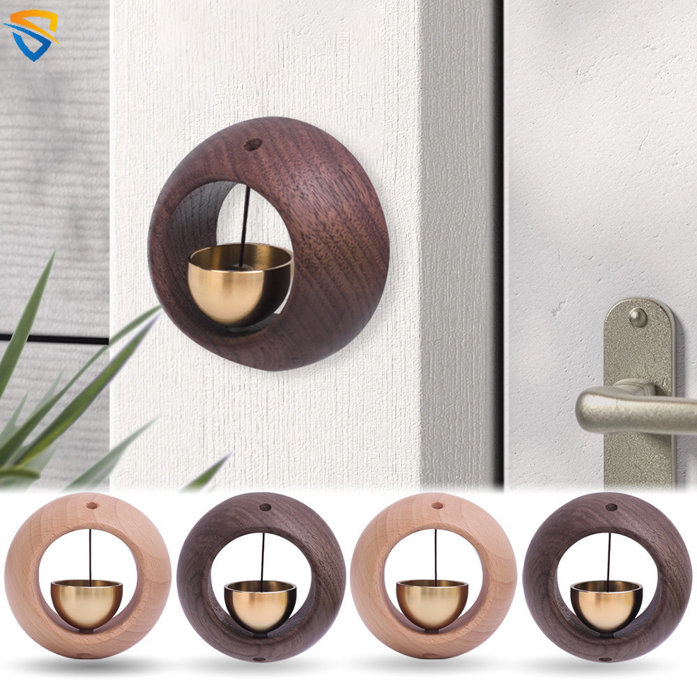 Simple Magnetic Wooden Doorbell Landscape Bell Japanese Opening Wind ...