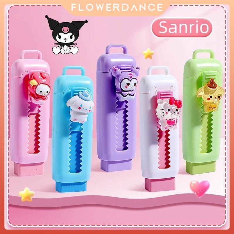 Sanrio Push-pull Eraser Capybara Cartoon Macaron Colored Eraser ...