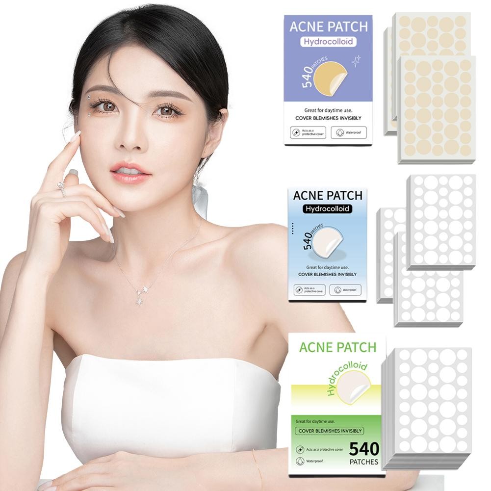 Star Heart Circle Shape Acne Sticker 540/260/240 Patches Boxed Pimple ...