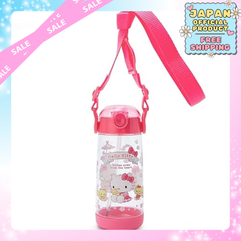 Sanrio Hello Kitty Straw Bottle 480ml Lightweight Plastic Direct ...