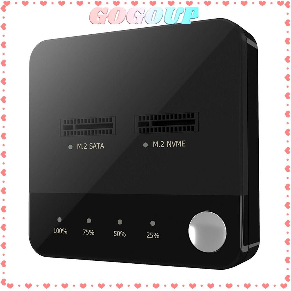 GOGOASDGRF Hard Drive Docking Station, Dual-Bay Dual Rotors Reading M.2 ...