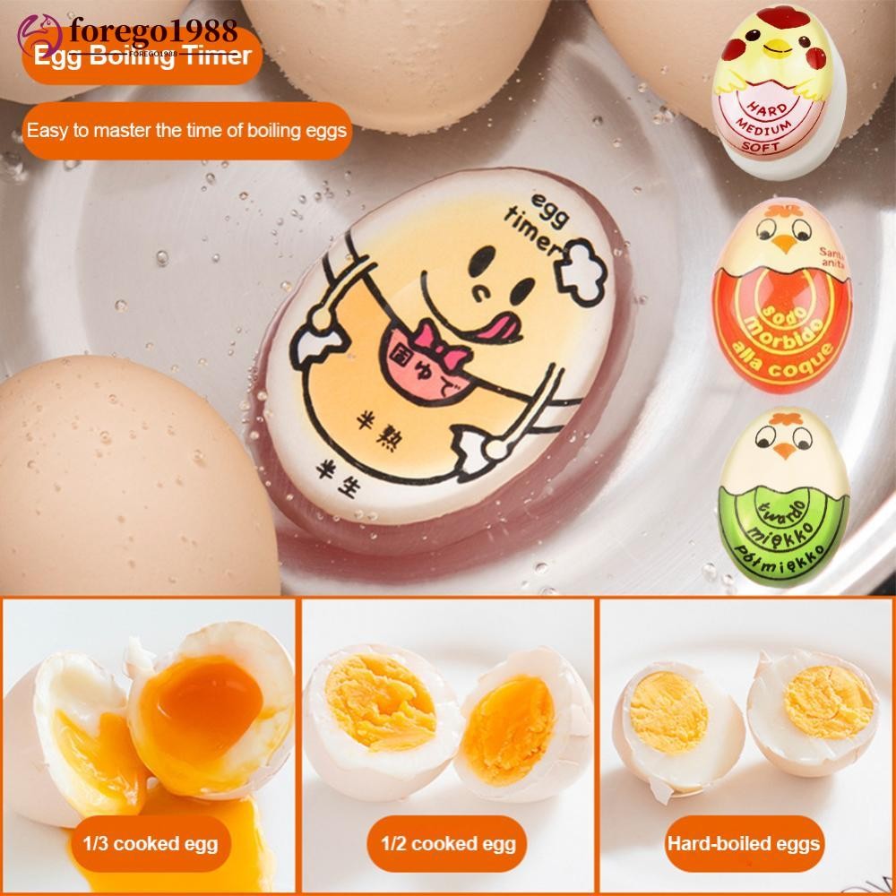 FOREGO1988 Egg Perfect Color Changing Timer Yummy Soft Hard Boiled Eggs Cooking Kitchen Eco ...