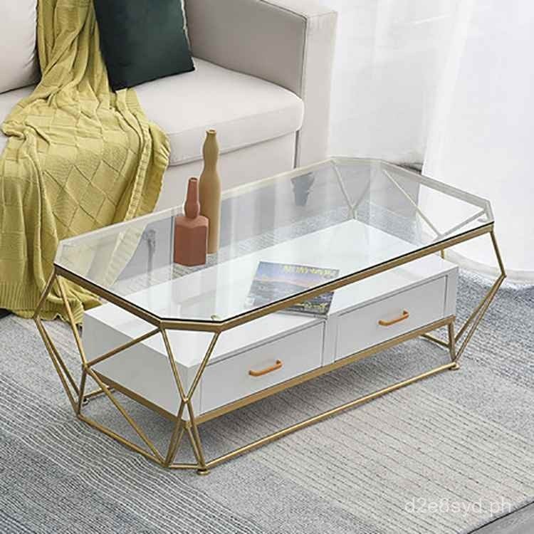 Nordic Minimalist Marble Tea Table Living Room Rectangular Small Low ...
